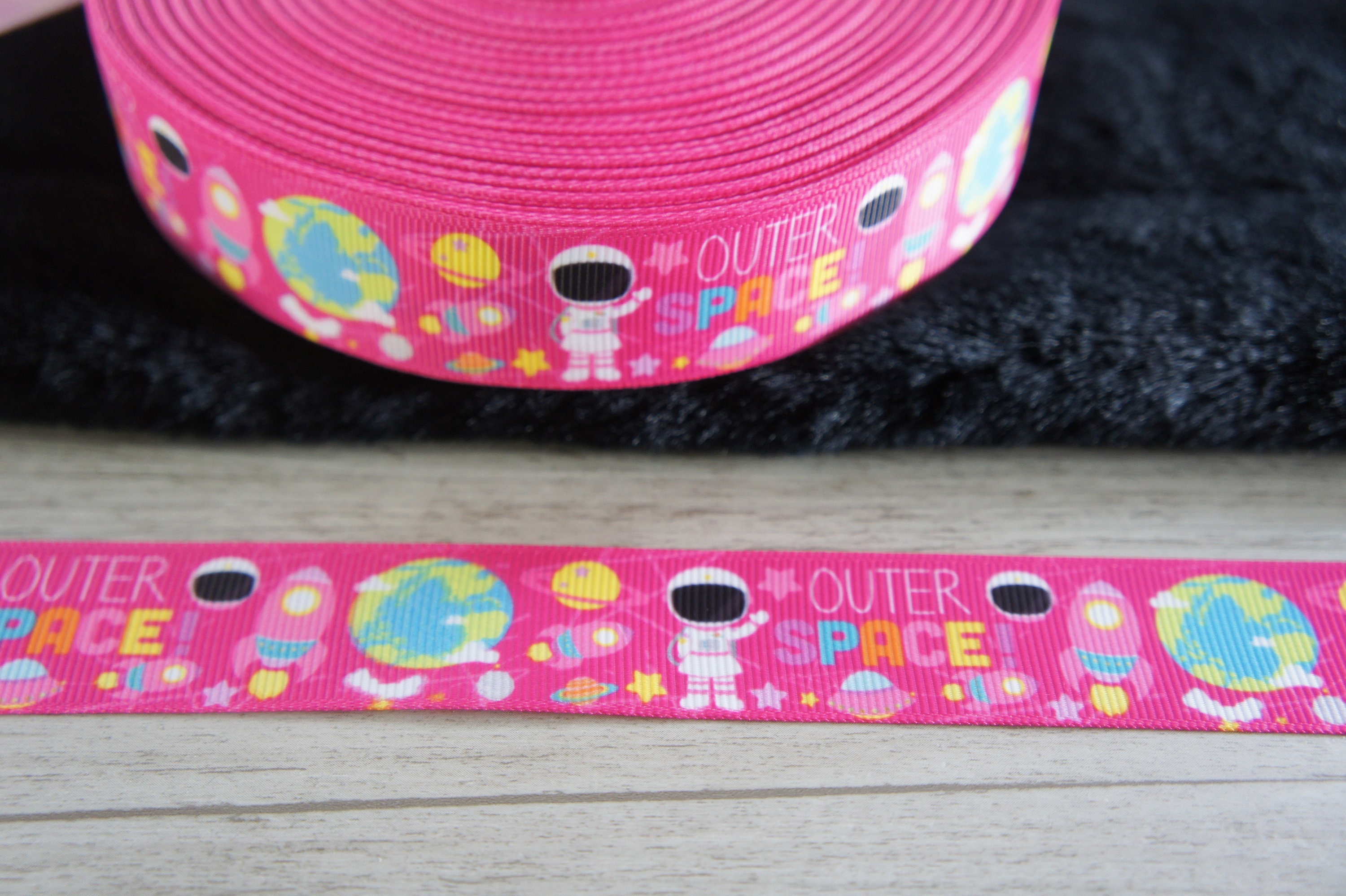 OUTER SPACE 25 Mm Ribbon 5 Yards Astronaut Ribbon Cartoon - Etsy Canada