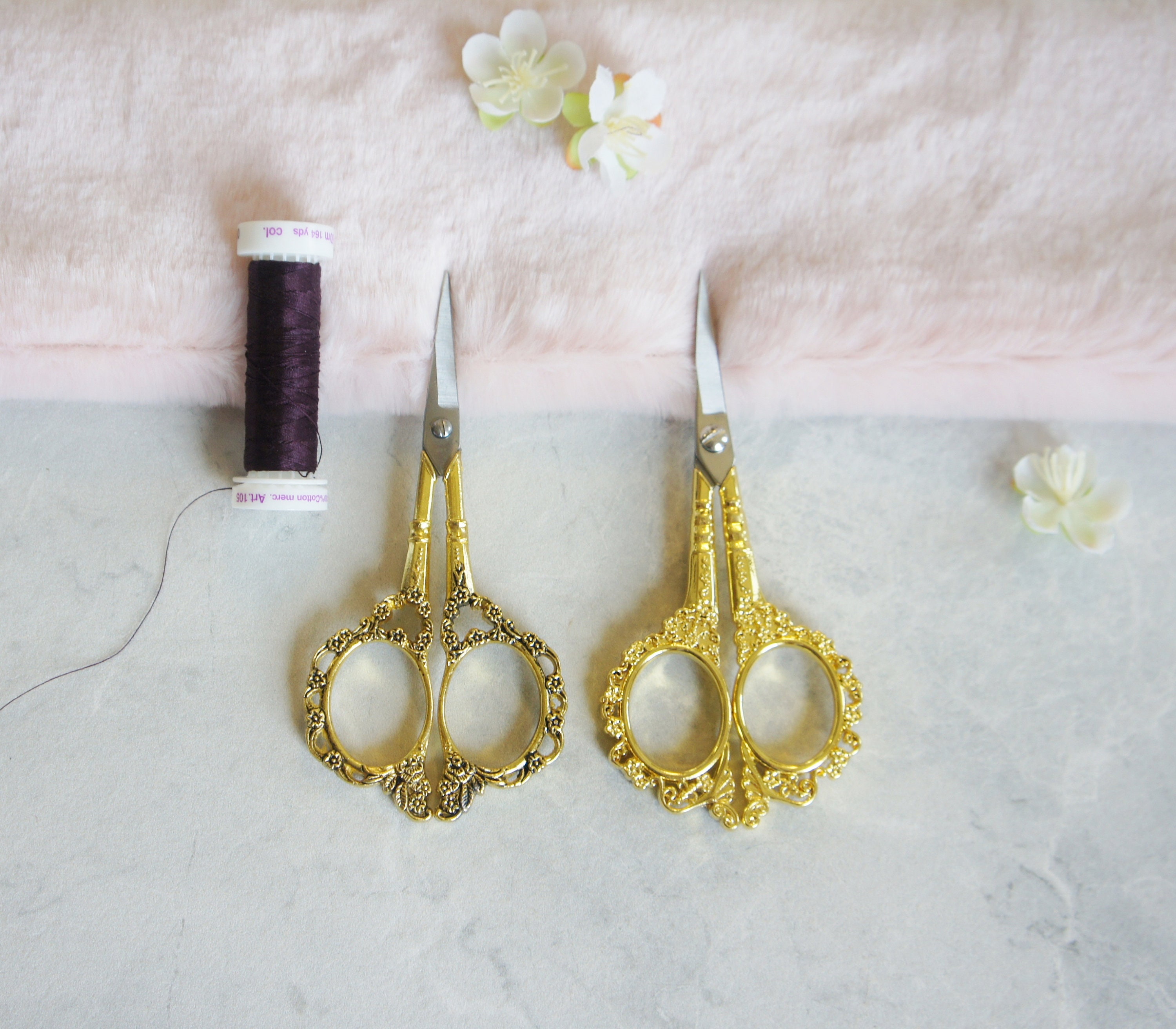 GOLD Sewing scissor look Antique scissor Stainless Steel | Etsy