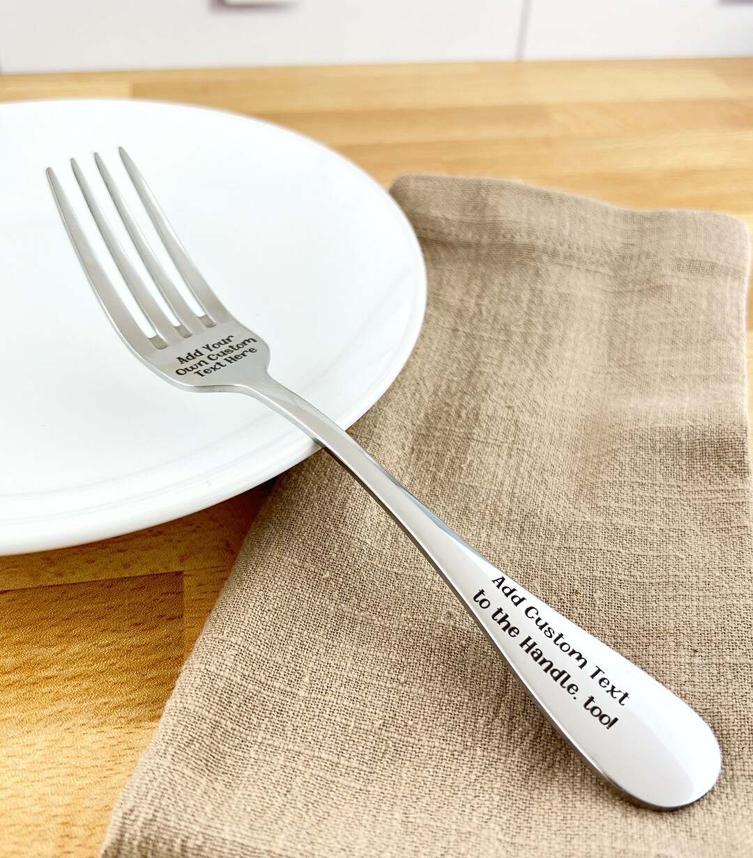 Customized Engraved Stainless Steel Fork, Personalized Engraving - Etsy