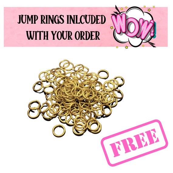 Jewelry & Beauty Custom Metal GOLD TONE Charm New Fonts round TAB 10 ...