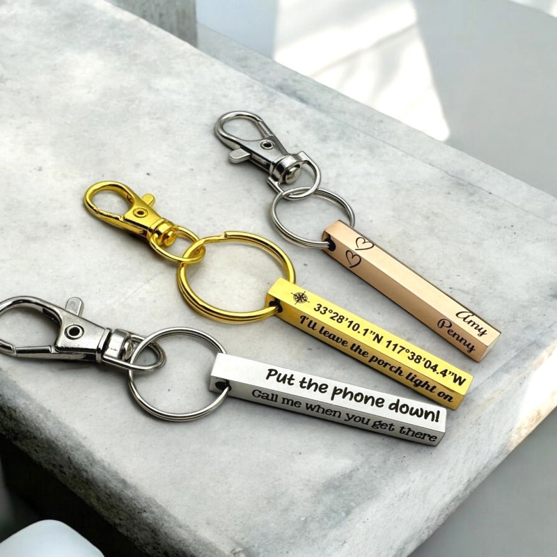Engraved Key Chain - Etsy