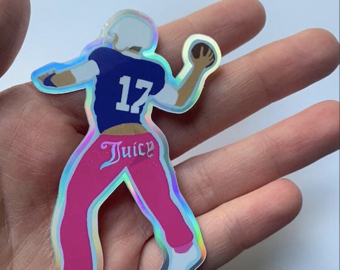 Juicy Josh Holographic Sticker Decal - Buffalo New York Football - Etsy