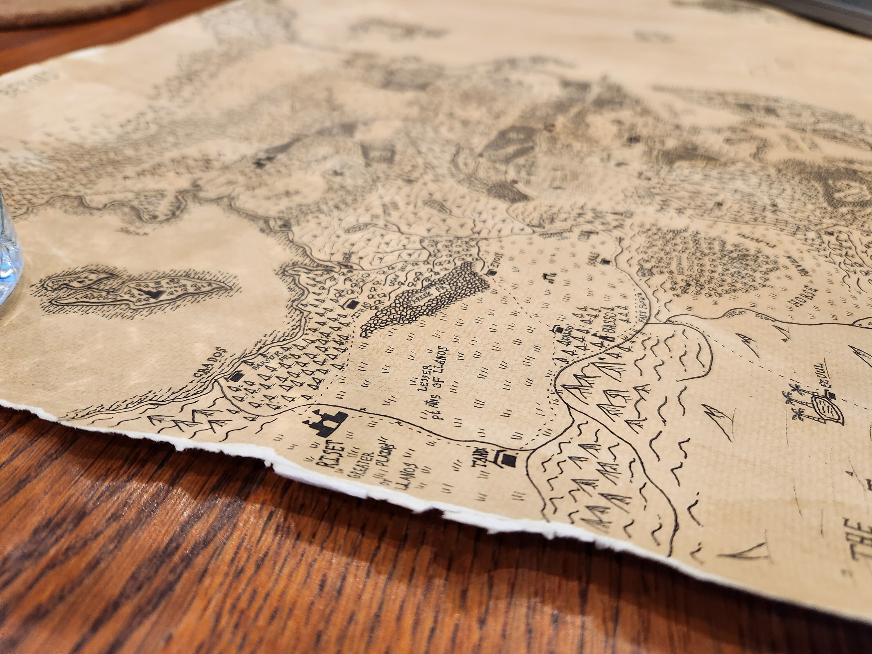 A2 Custom Handrawn Fantasy Map Made to Order D&D World - Etsy