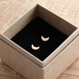 Mini Moon Studs - Etsy