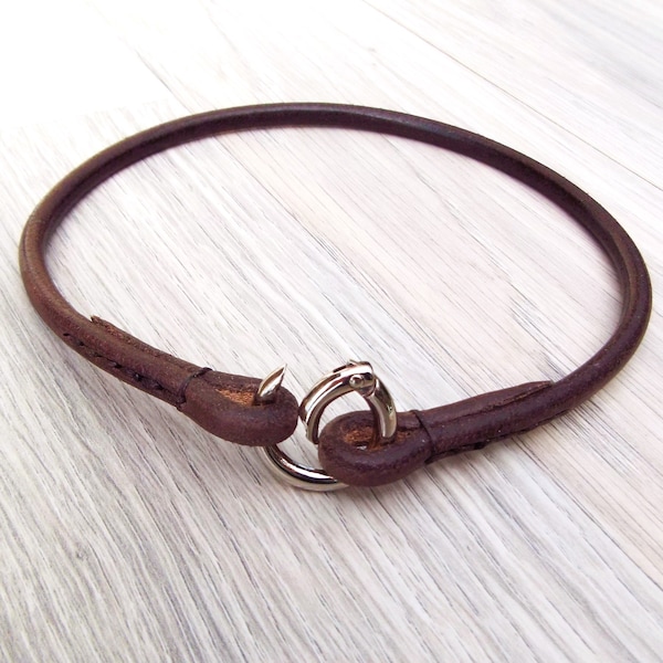 Thin Leather Dog Collar and Leashes - Etsy