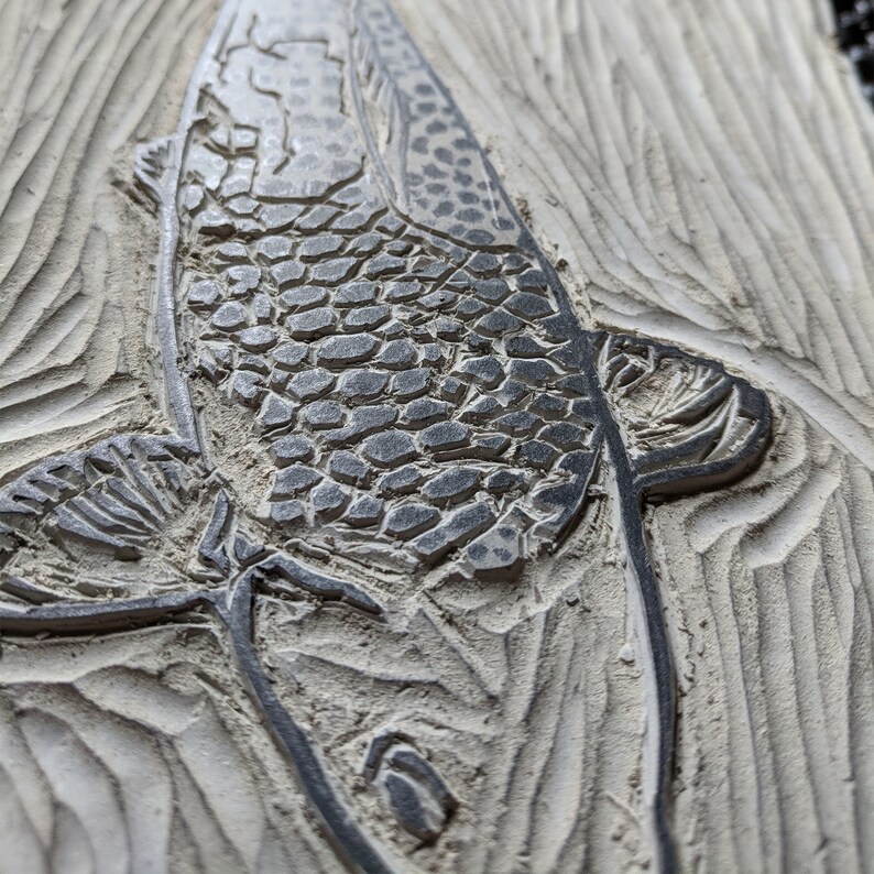 Koi Fish Linocut Print 8x10 Handmade Art Print - Etsy UK