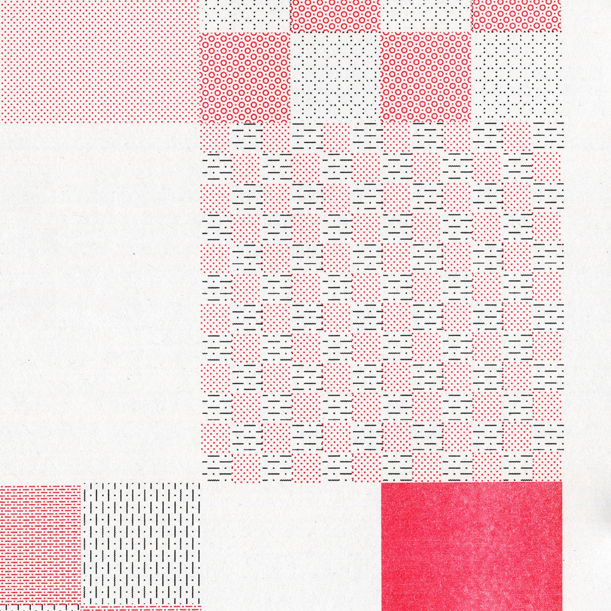 Pixel Art Print - Abstract Geometric Landscape - Minimal A3 Risograph ...