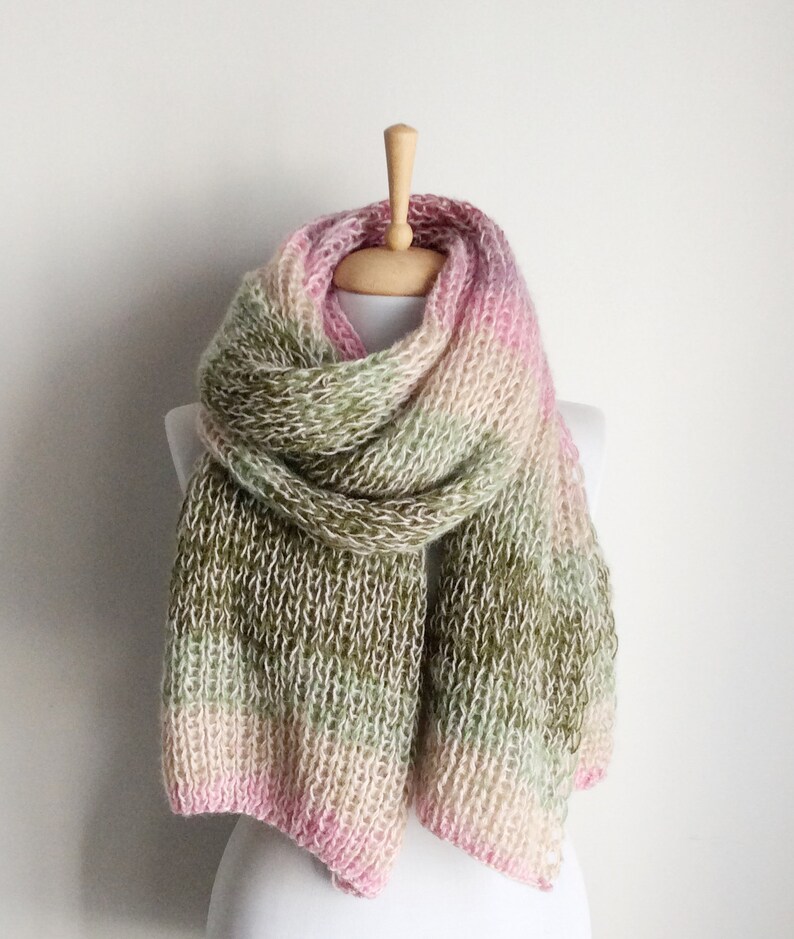 Luxury Angora Wool Knit Scarf Cowl Scarf Knit Scarf Oversized | Etsy