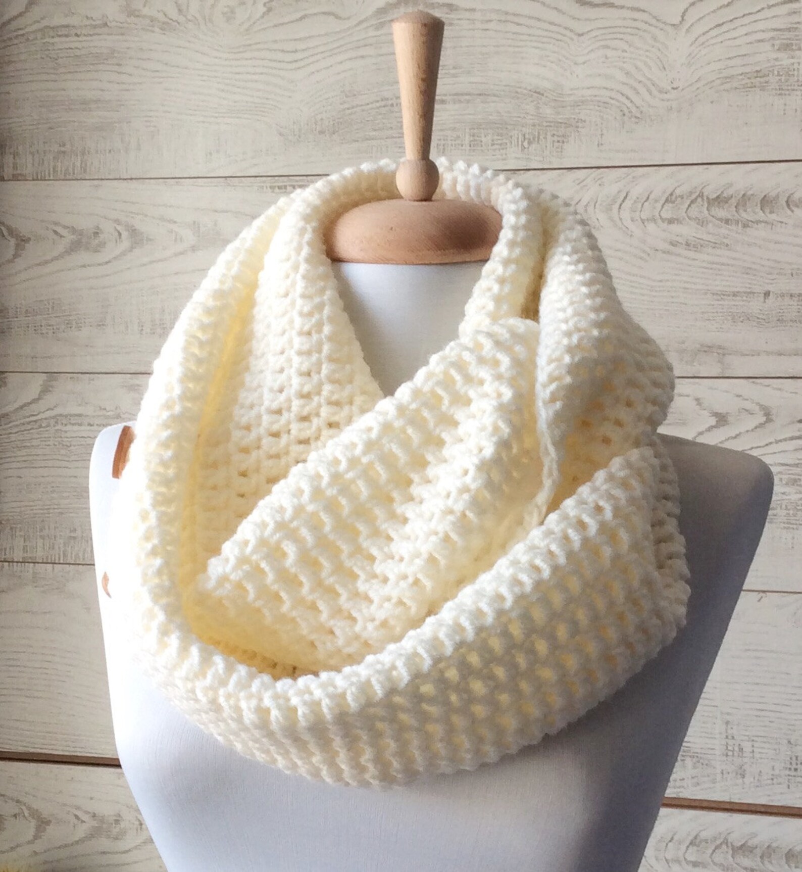 Bufanda de lana de la bufanda tejer bufanda infinito punto - Etsy España