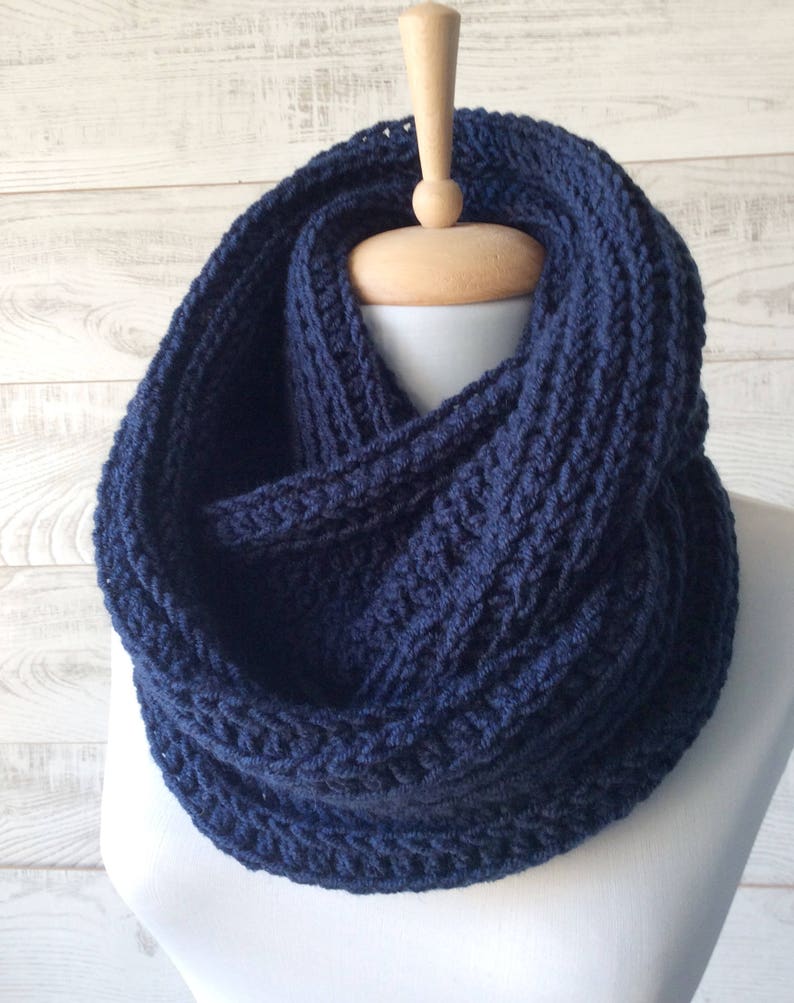 Bufanda bufanda del infinito bufanda de invierno cowl - Etsy España