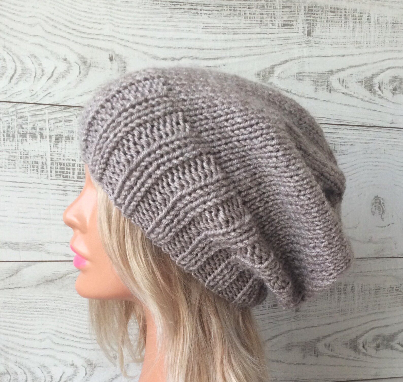 Knit Beanie Knit Hat Women Hat Wool Knit Hat Slouchy Knit Hat - Etsy