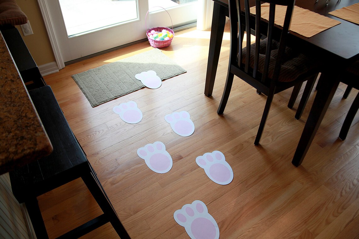 Easter Bunny Feet Printable Instant Download Digital PDF Easter Decor ...