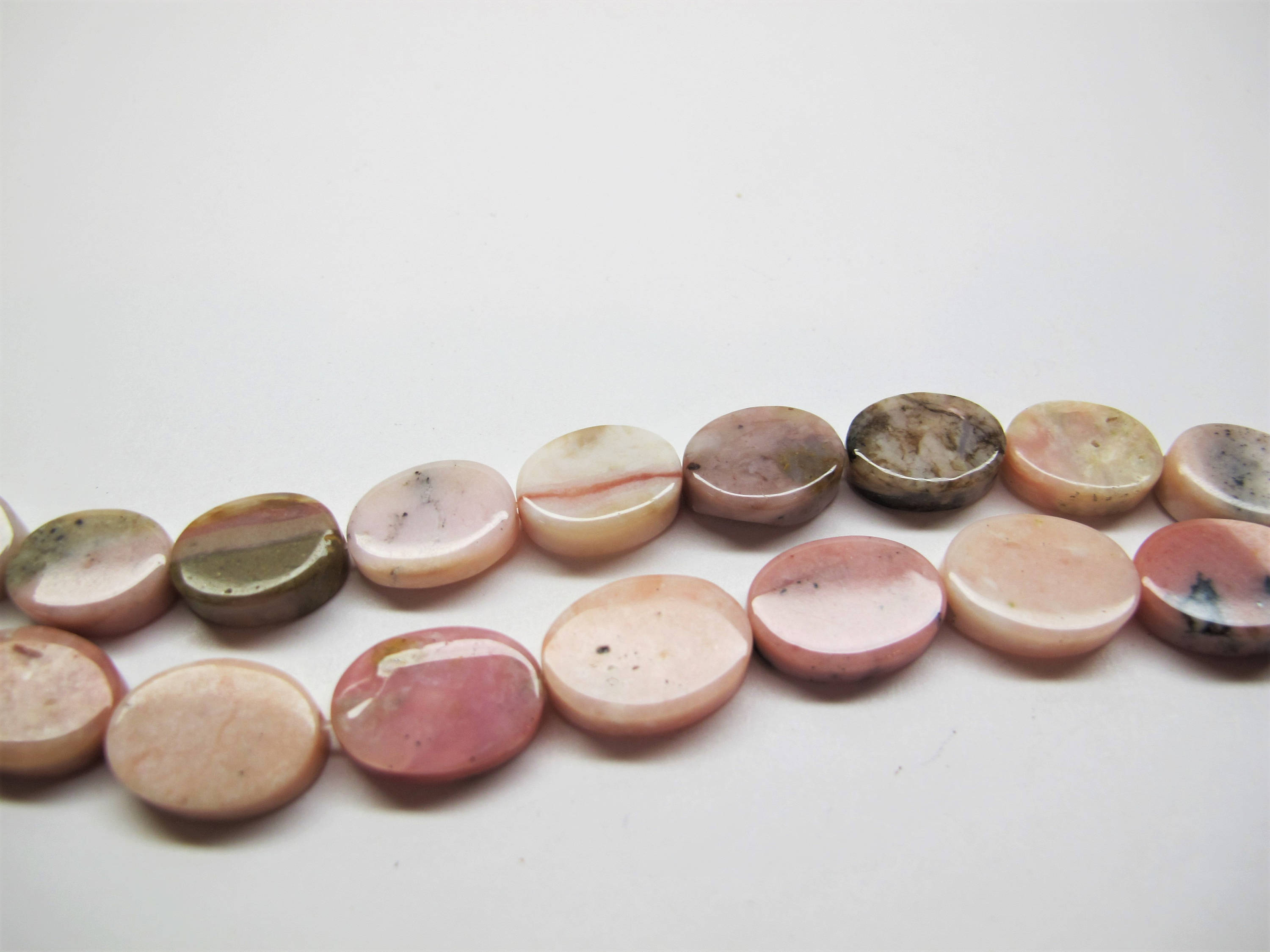 Pink Peruvian Opal Beads Natural Pink Opal Smooth Oval Beads | Etsy