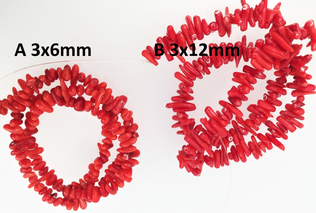Red Coral Sticks. Spiky Corals, Red Coral Chips. Freeform Coral Beads ...