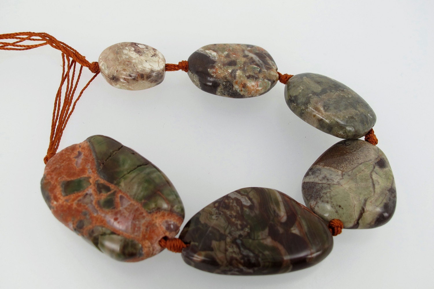 Colorful Jasper Pebble Beads.creek Jasper. Multi Color Stone. | Etsy