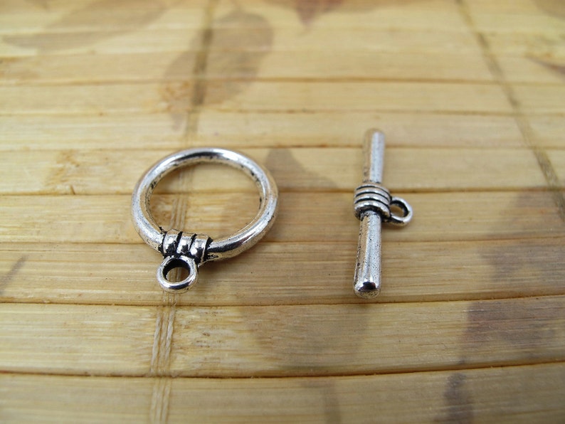 Silver Toggle Clasps-4 Sets- Ring and Bar Clasps - Etsy