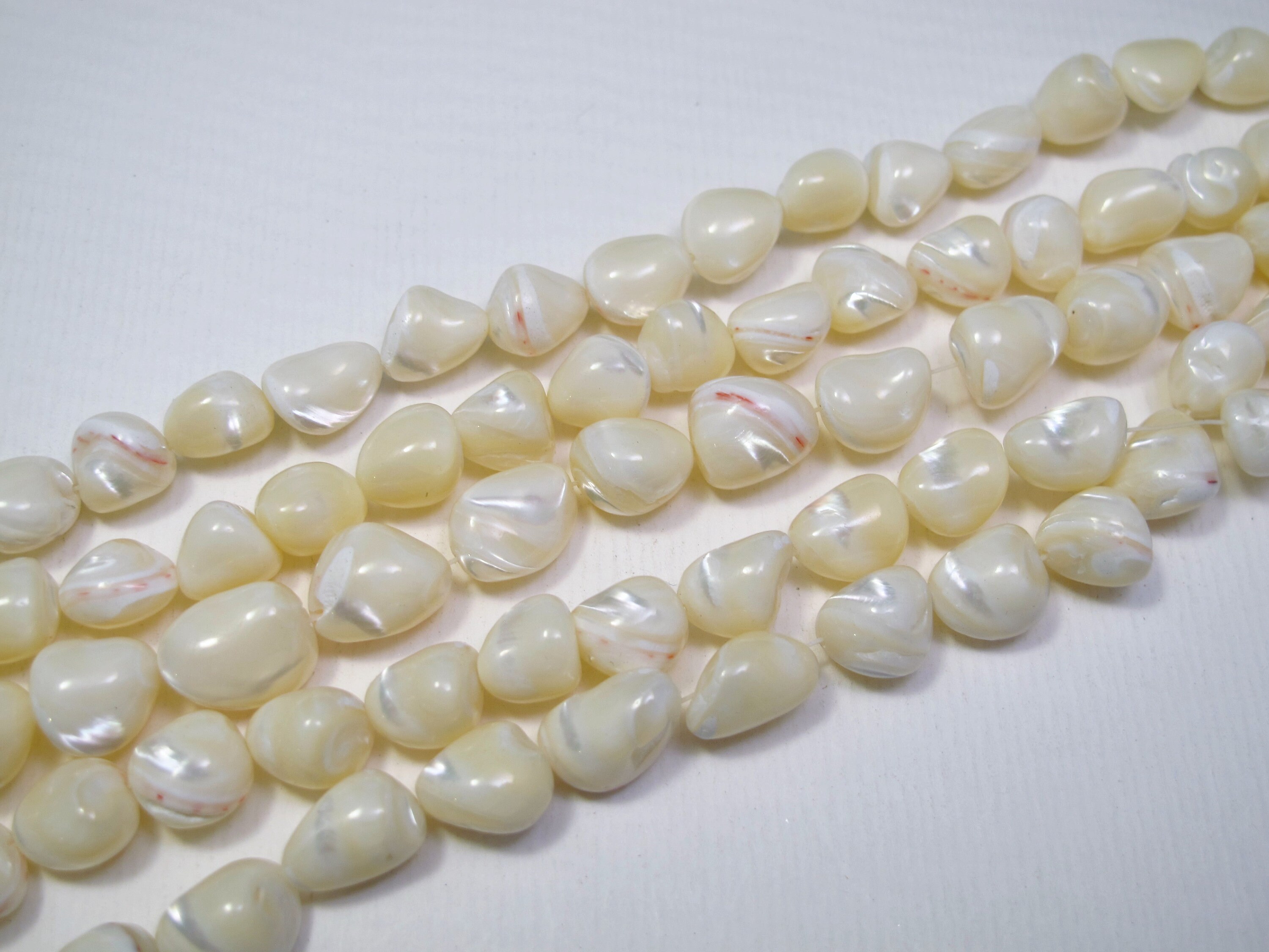 MOP shell nugget beads. Natural mother of pearl shell beads | Etsy