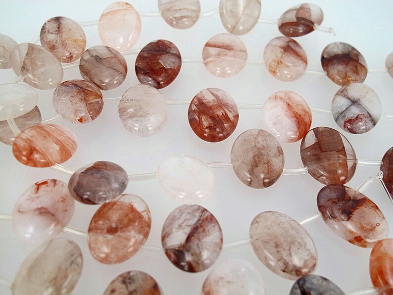 Natural Hematid Quartz Oval Beads 18x25mm. Natural Red Quartz - Etsy