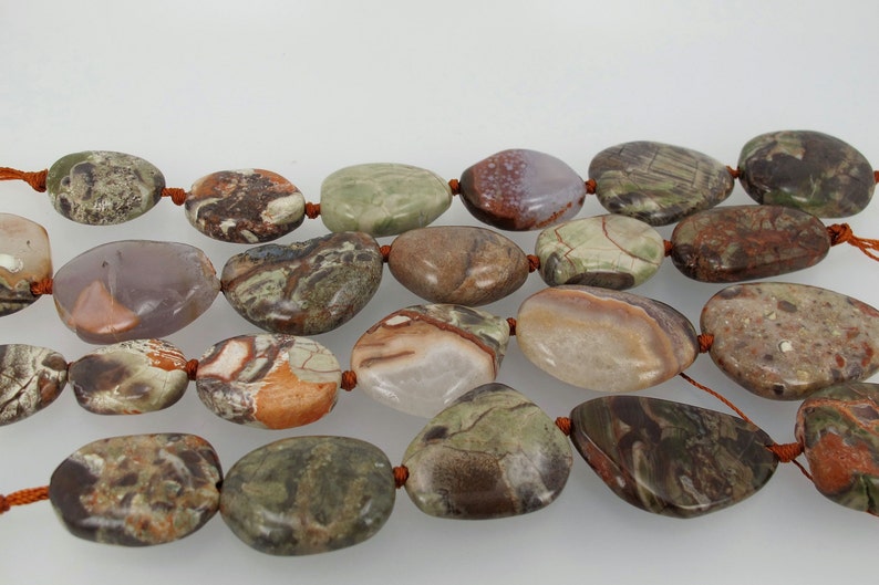 Colorful Jasper Pebble Beads.creek Jasper. Multi Color Stone. - Etsy