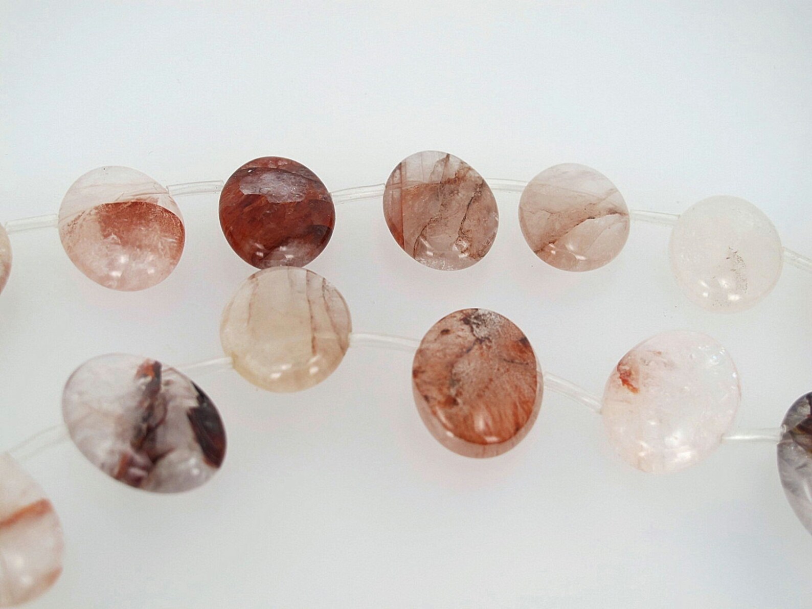 Natural Hematid Quartz Oval Beads 18x25mm. Natural Red Quartz - Etsy