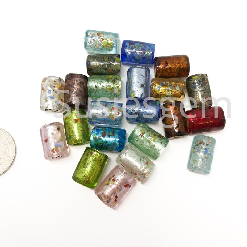 Foil Glass Beads - Etsy