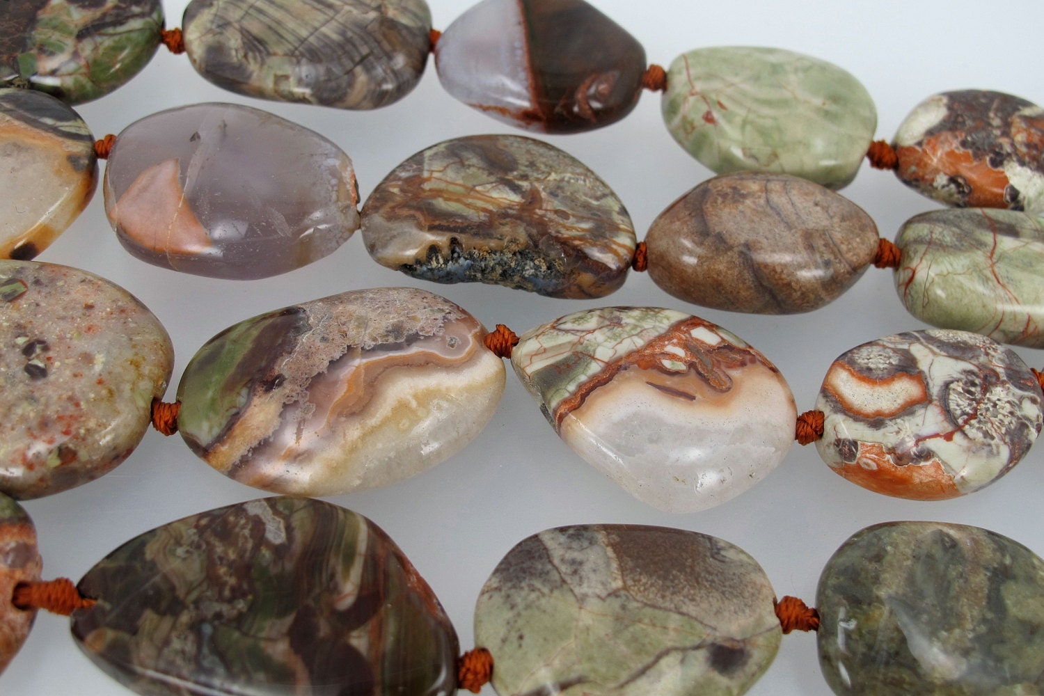 Colorful Jasper Pebble Beads.creek Jasper. Multi Color Stone. | Etsy