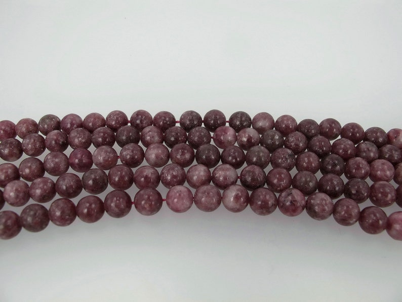 Genuine Lepidolite round beads. Purple Lepidolite beads 8mm | Etsy