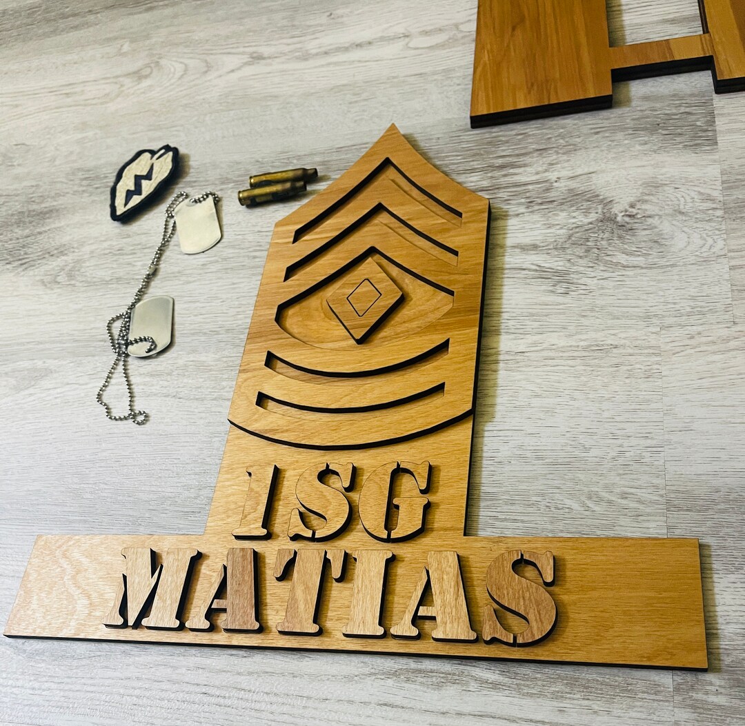 Military Rank Nameplate - Etsy