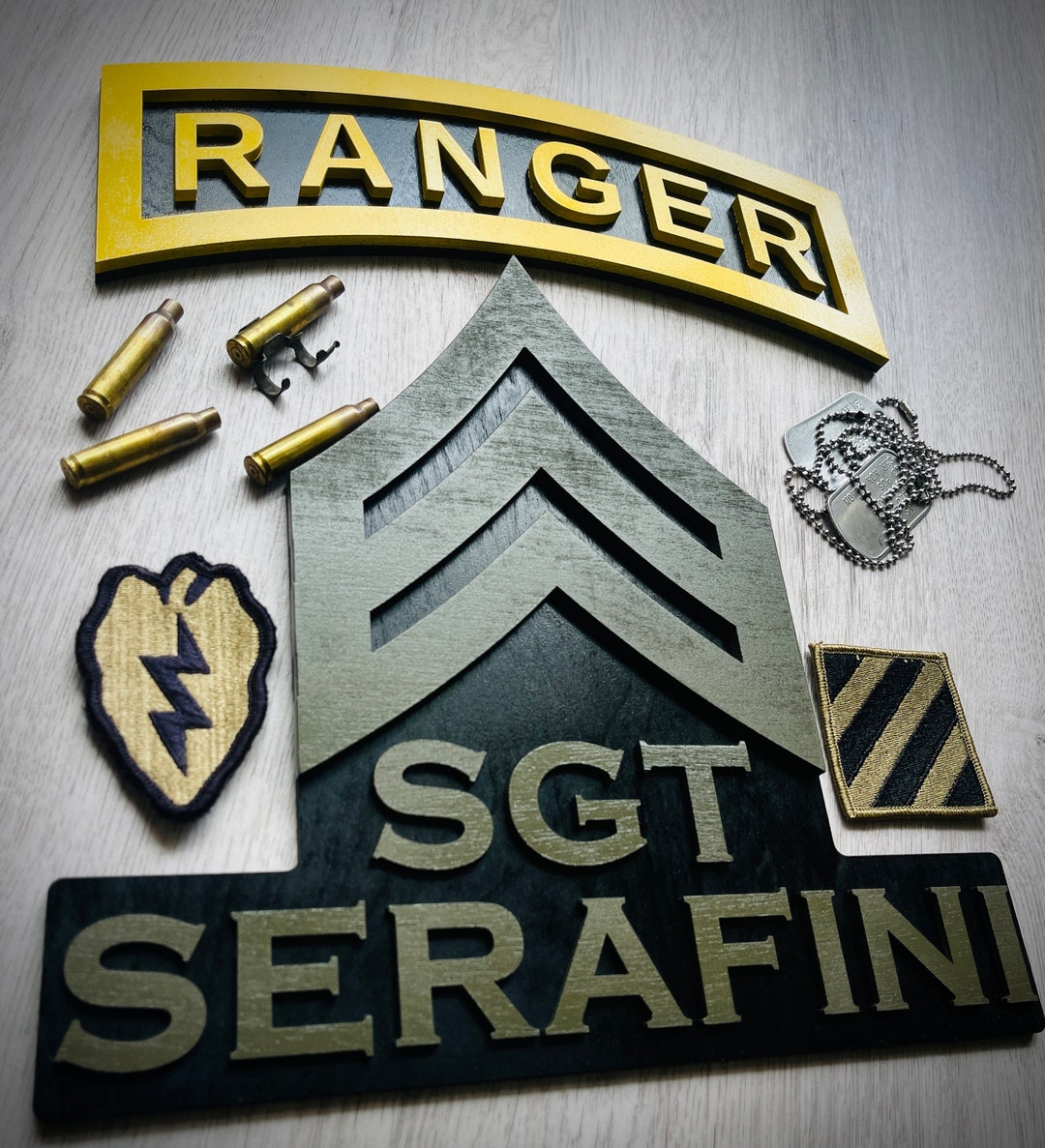 Military Rank Nameplate - Etsy