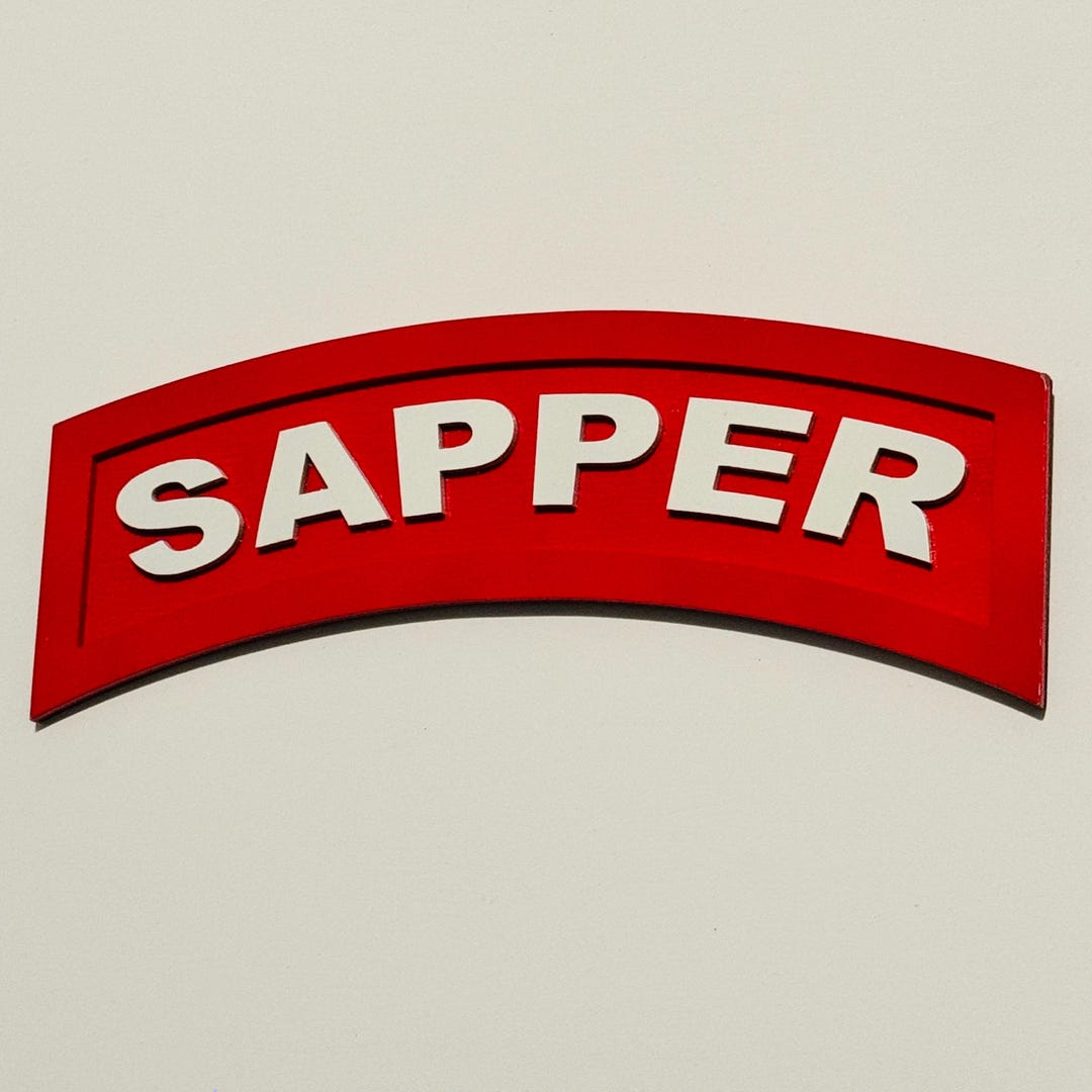 Sapper Tab - Army Gift - Military Plaque - Promotion- Service Memb ...