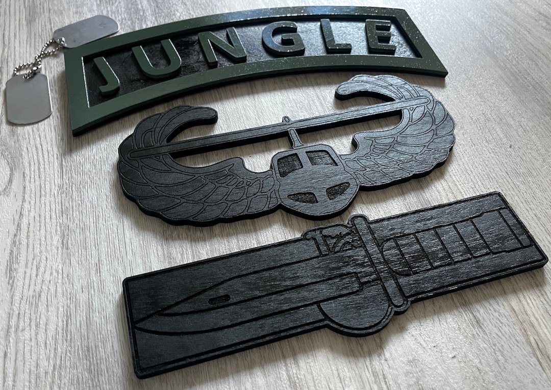 Laser Cut US Army Badges: Military Wall Decor, Shadowbox Gift - Etsy