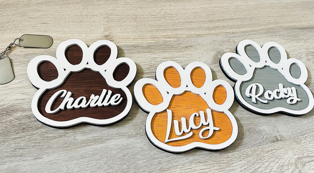 Personalized Doggy Paw Print - Etsy