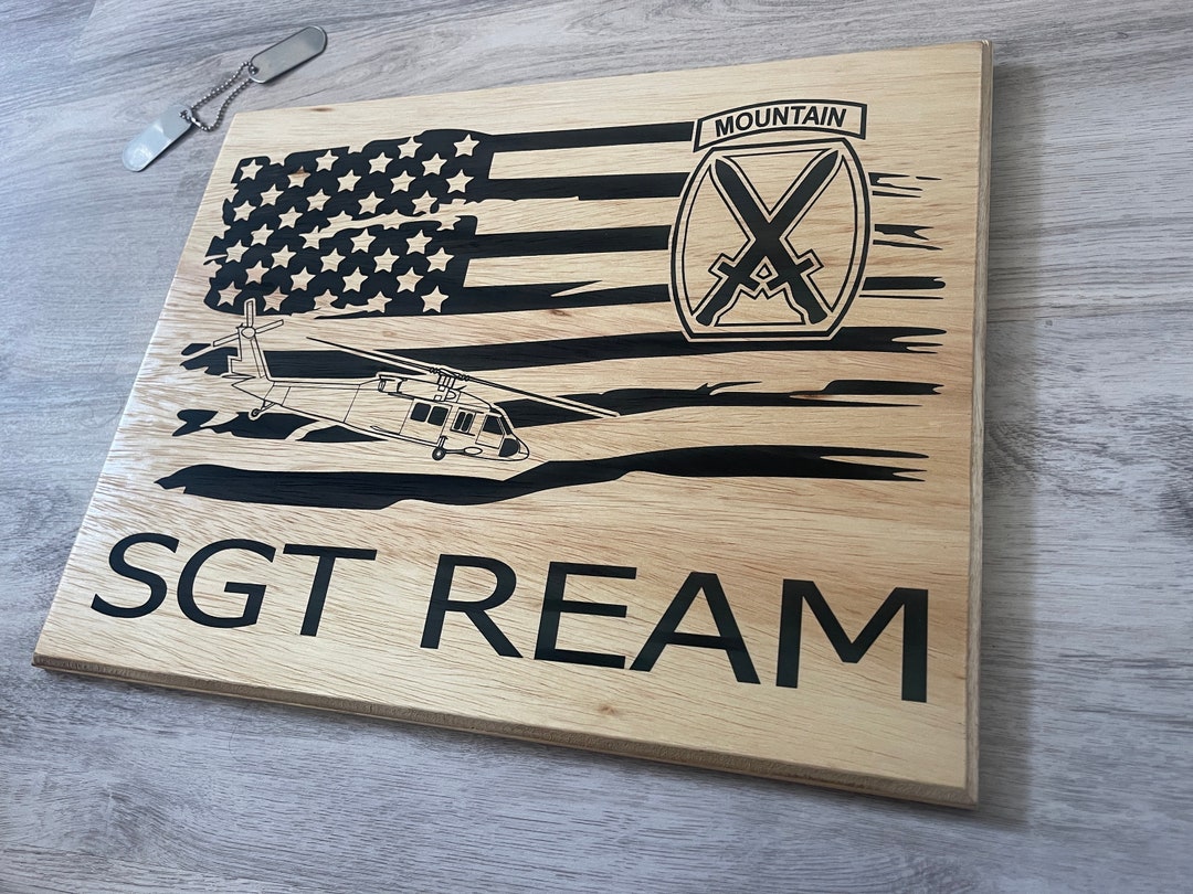 Military Gift Retirement Plaque Army Veteran Gift Idea Military ...
