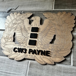 Large Warrant Officer Personalized Rising Eagle - Etsy