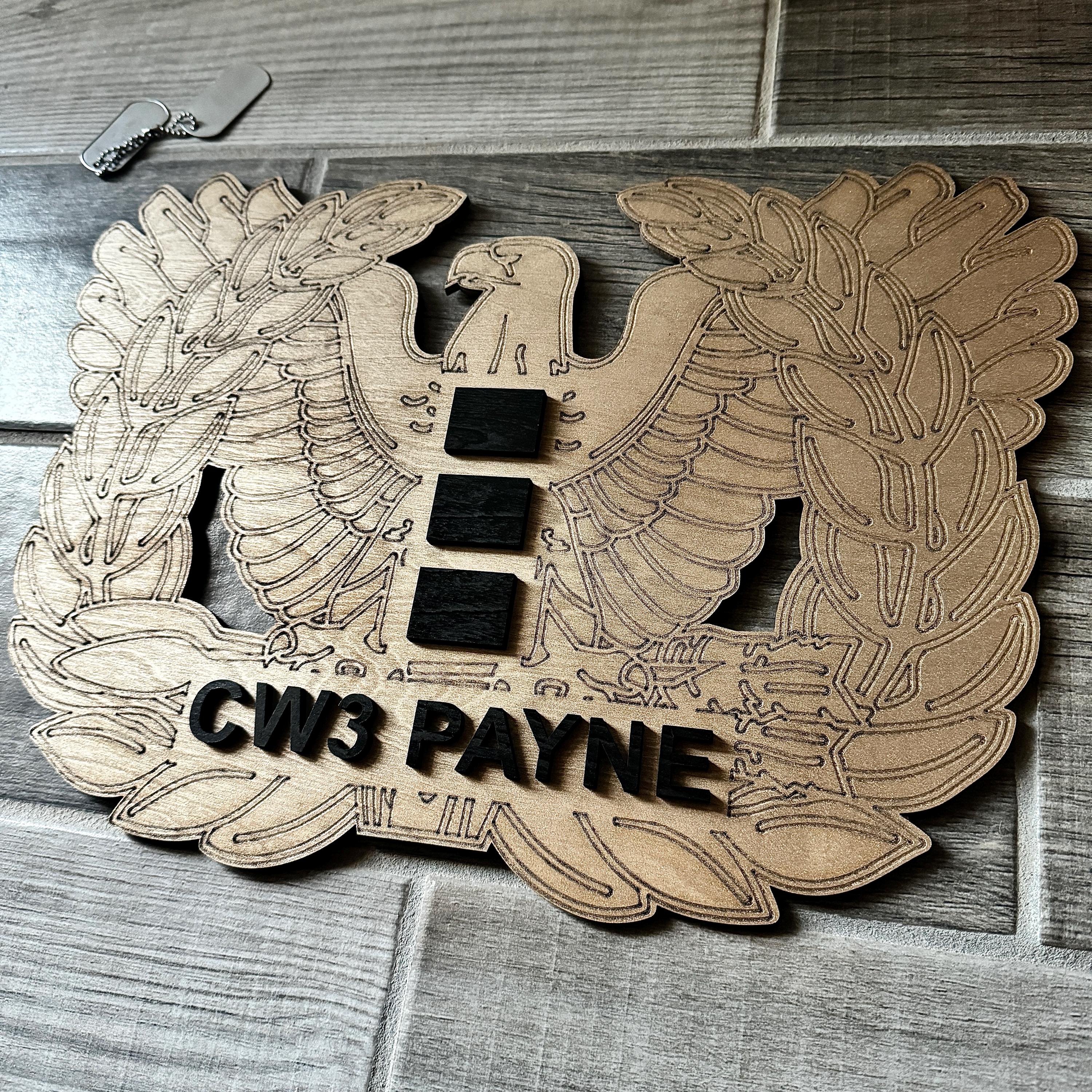 Large Warrant Officer Personalized Rising Eagle - Etsy