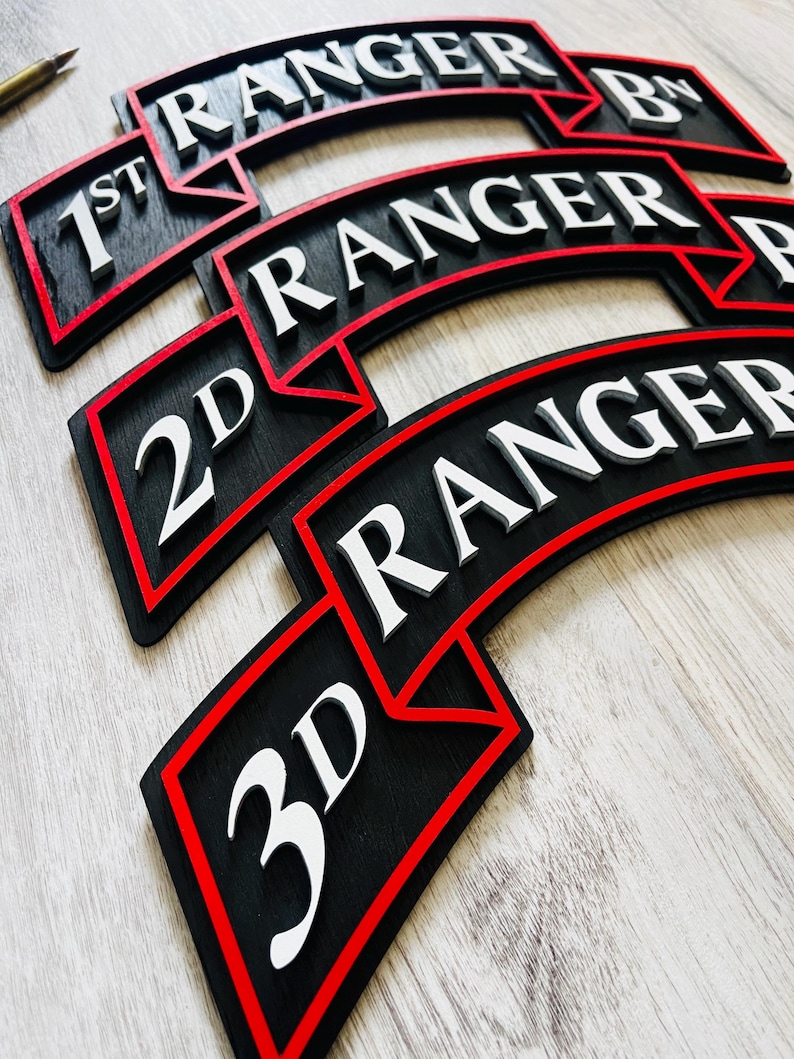 Ranger Battalion Scroll: Laser Cut Wood, Military Retirement Gift - Etsy