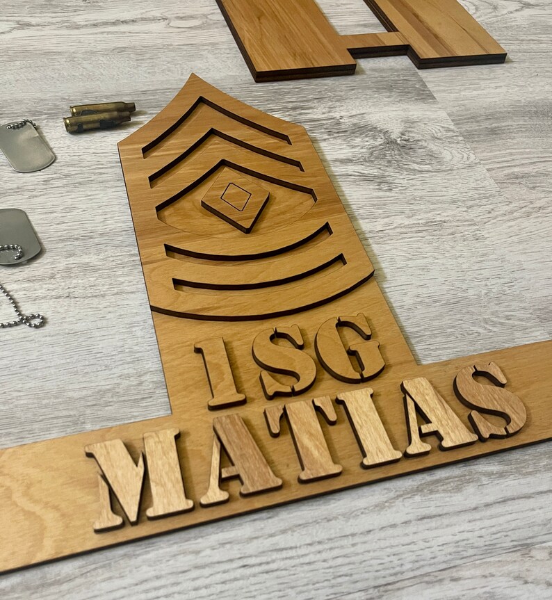 Military Rank Nameplate - Etsy