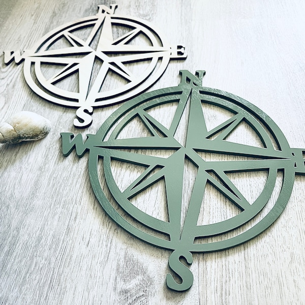 Wooden Compass Wall Art - Etsy