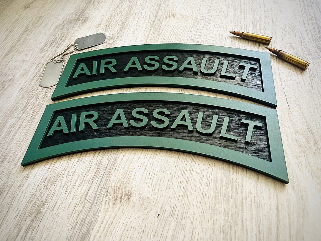 Military Gift US Army Air Assault Tab. Wooden Army Gift Custom Military ...
