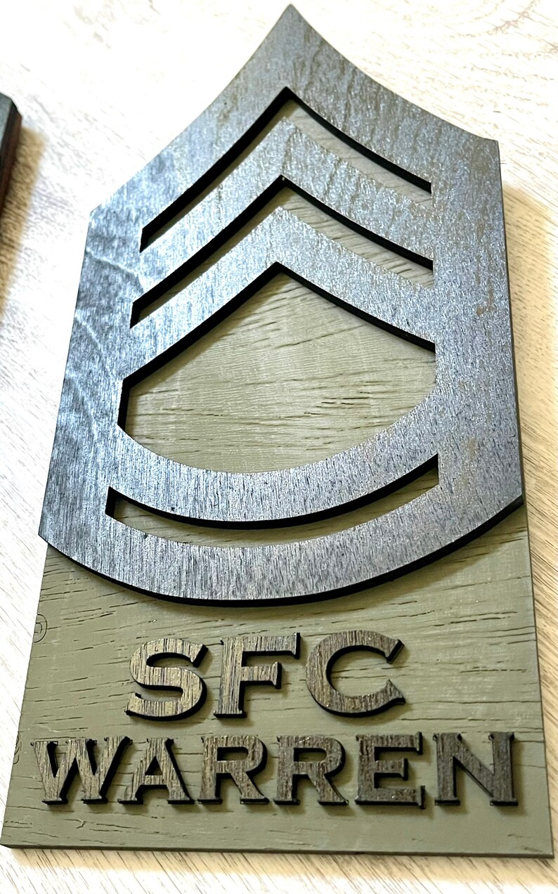 Military Rank Nameplate | Etsy