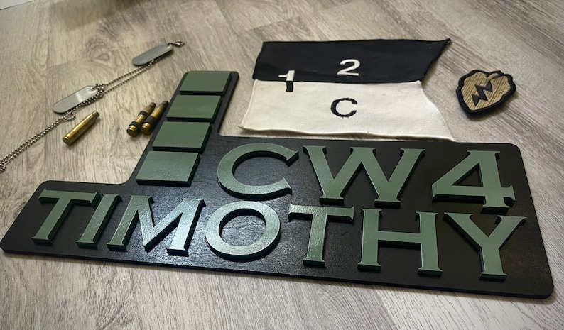 Military Rank Nameplate - Etsy