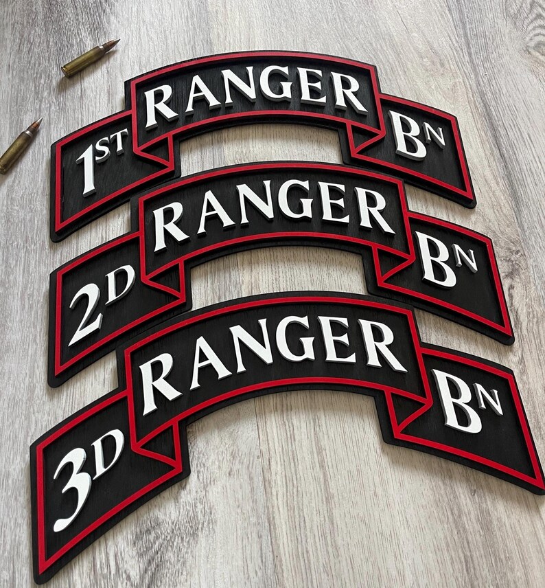 Ranger Battalion Scroll: Laser Cut Wood, Military Retirement Gift - Etsy