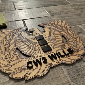 Large Warrant Officer Personalized Rising Eagle - Etsy