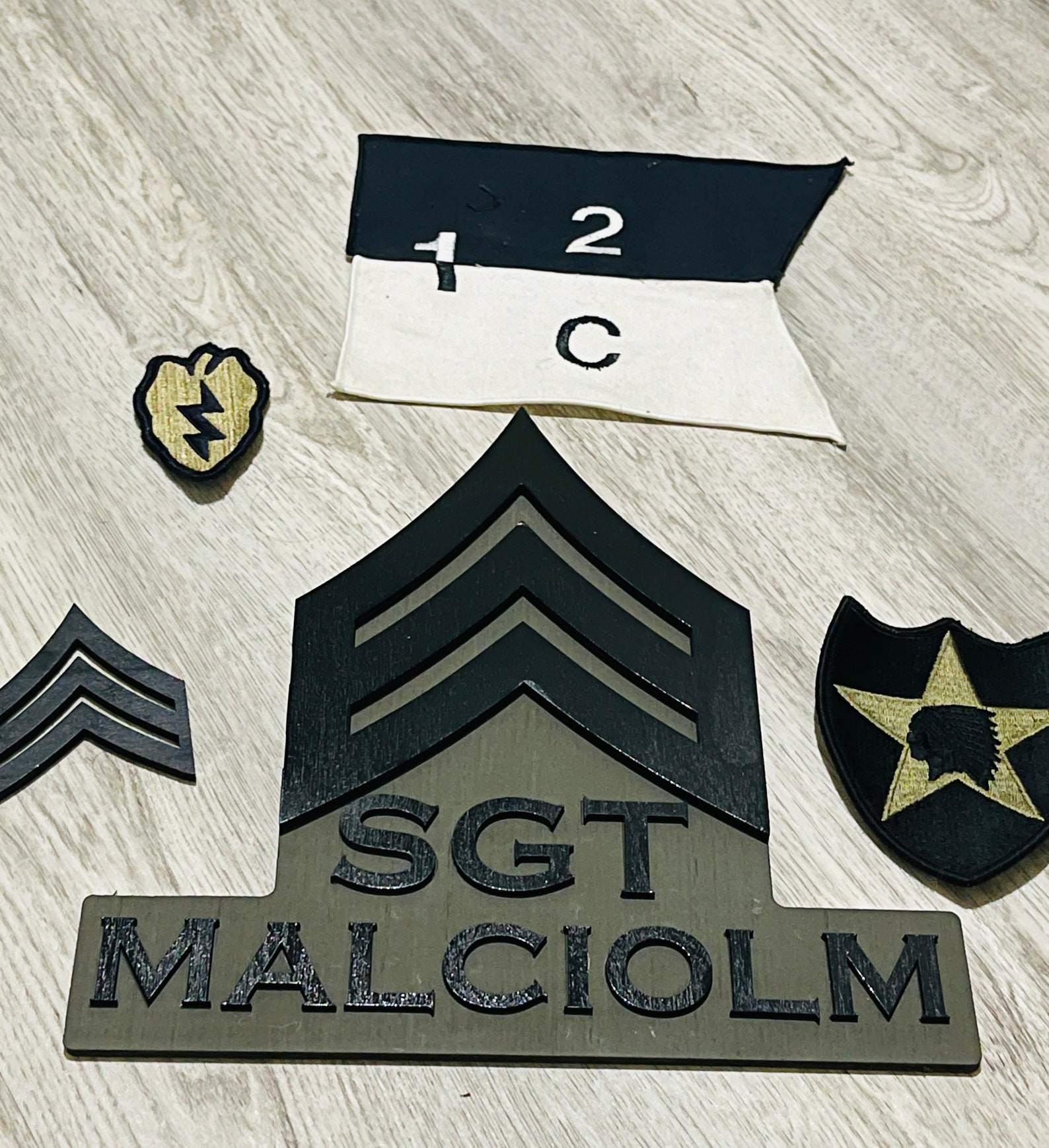 Military Rank Nameplate | Etsy