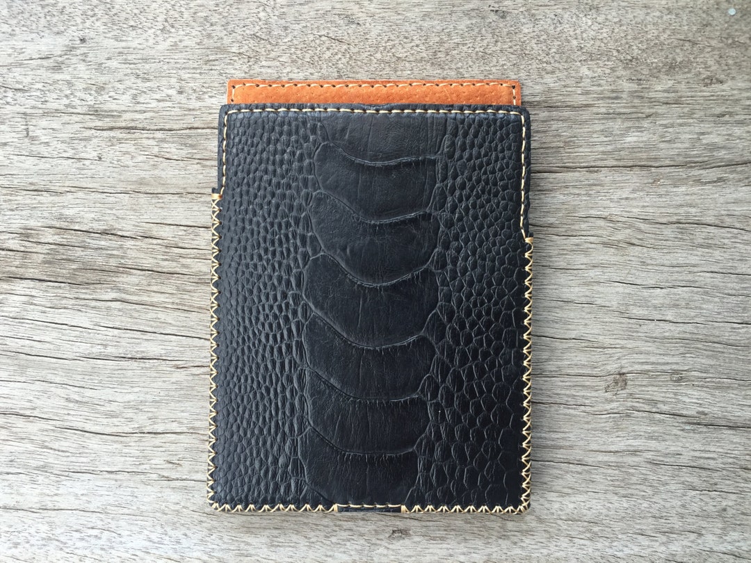 Smartphone OSTRICH Leather Case genuine Leather Black - Etsy