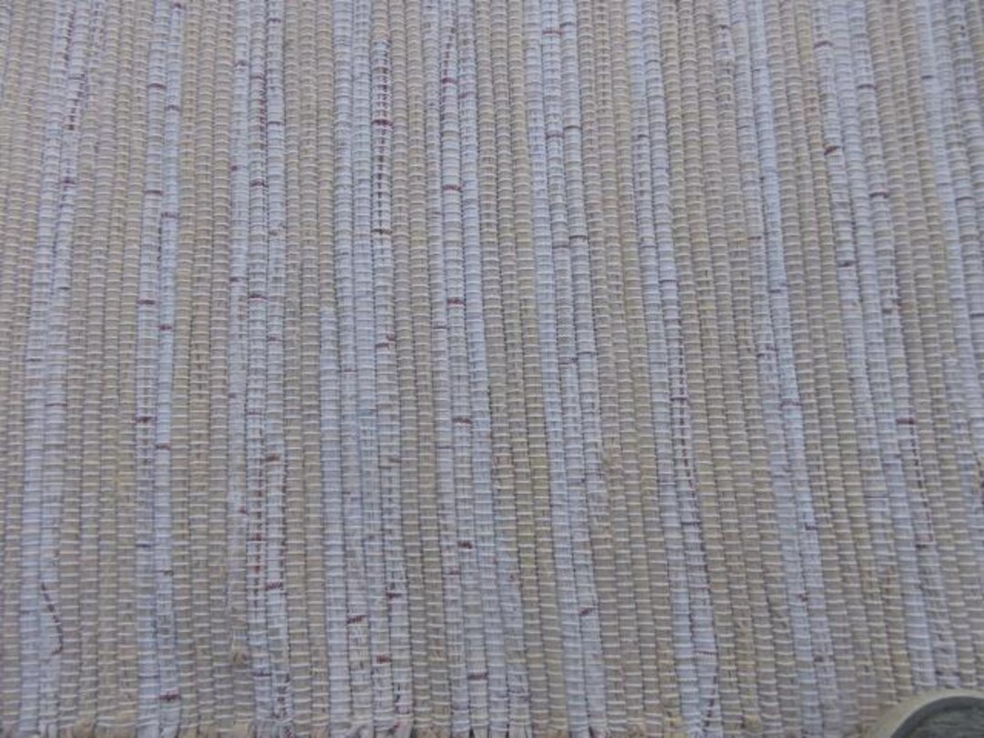 Woven Rag Rug. Two Shades of Tan With Sprinkles of Brown. Measures 25 ...
