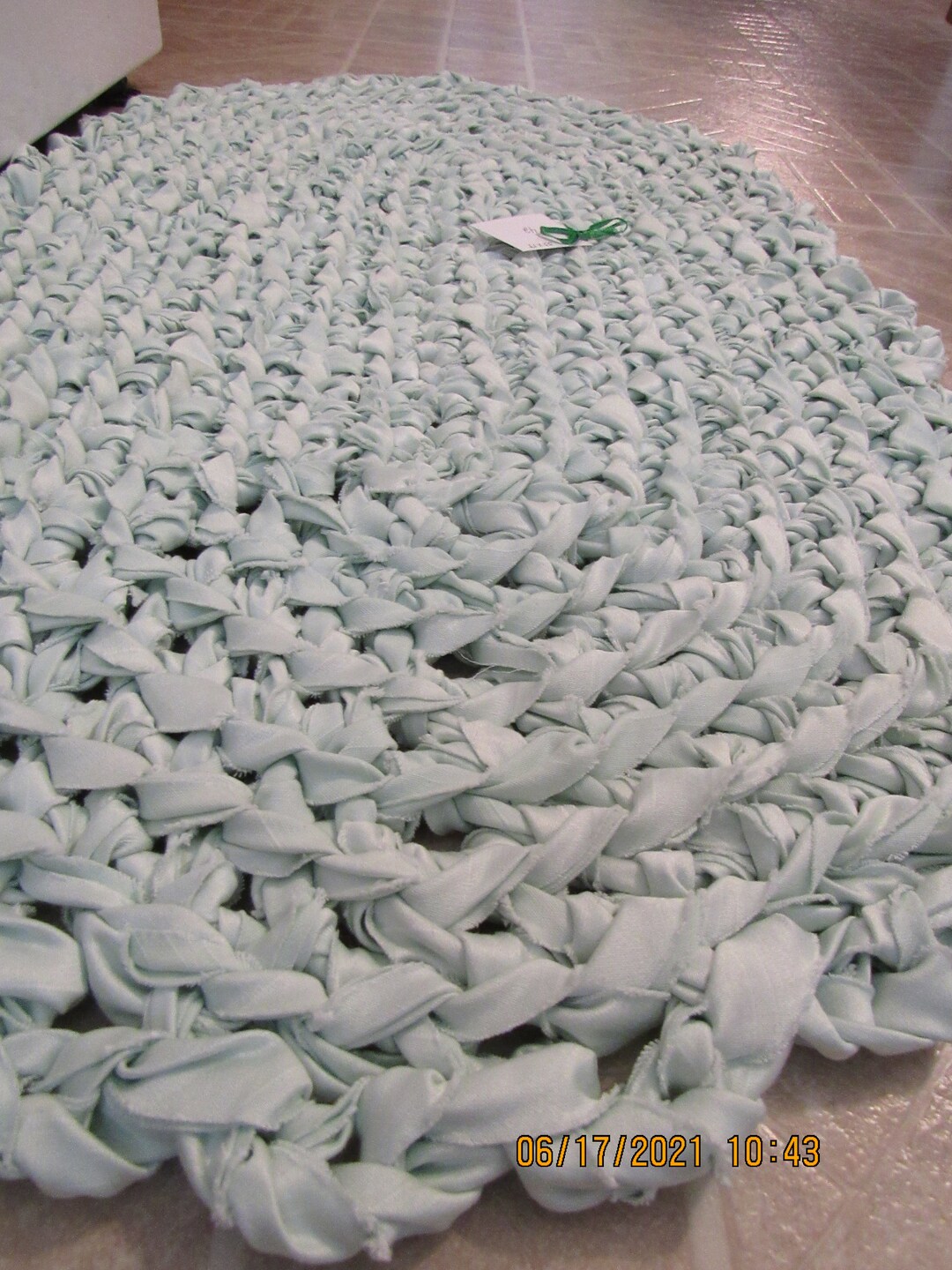 Green mint Crocheted Rag Rug CP280 - Etsy UK