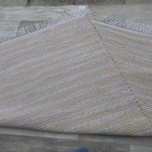 Woven Rag Rug. Two Shades of Tan With Sprinkles of Brown. Measures 25 ...
