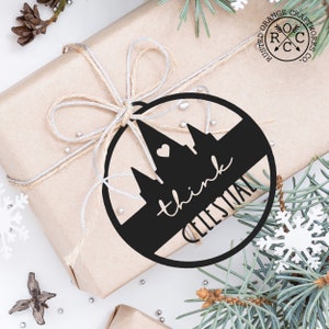 Think Celestial LDS Ornament: Etched Temple Silhouette Christmas Decor ...