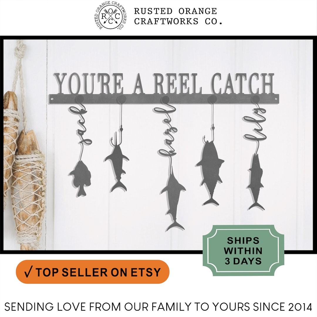 Reely Great Family Names Fish Sign Personalized - Fish Wall Decor ...